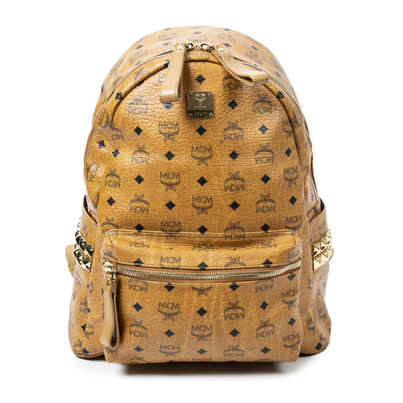 MCM | Bags | Mcm Large Side Stud Stark Backpack In Cognac Visetos ...